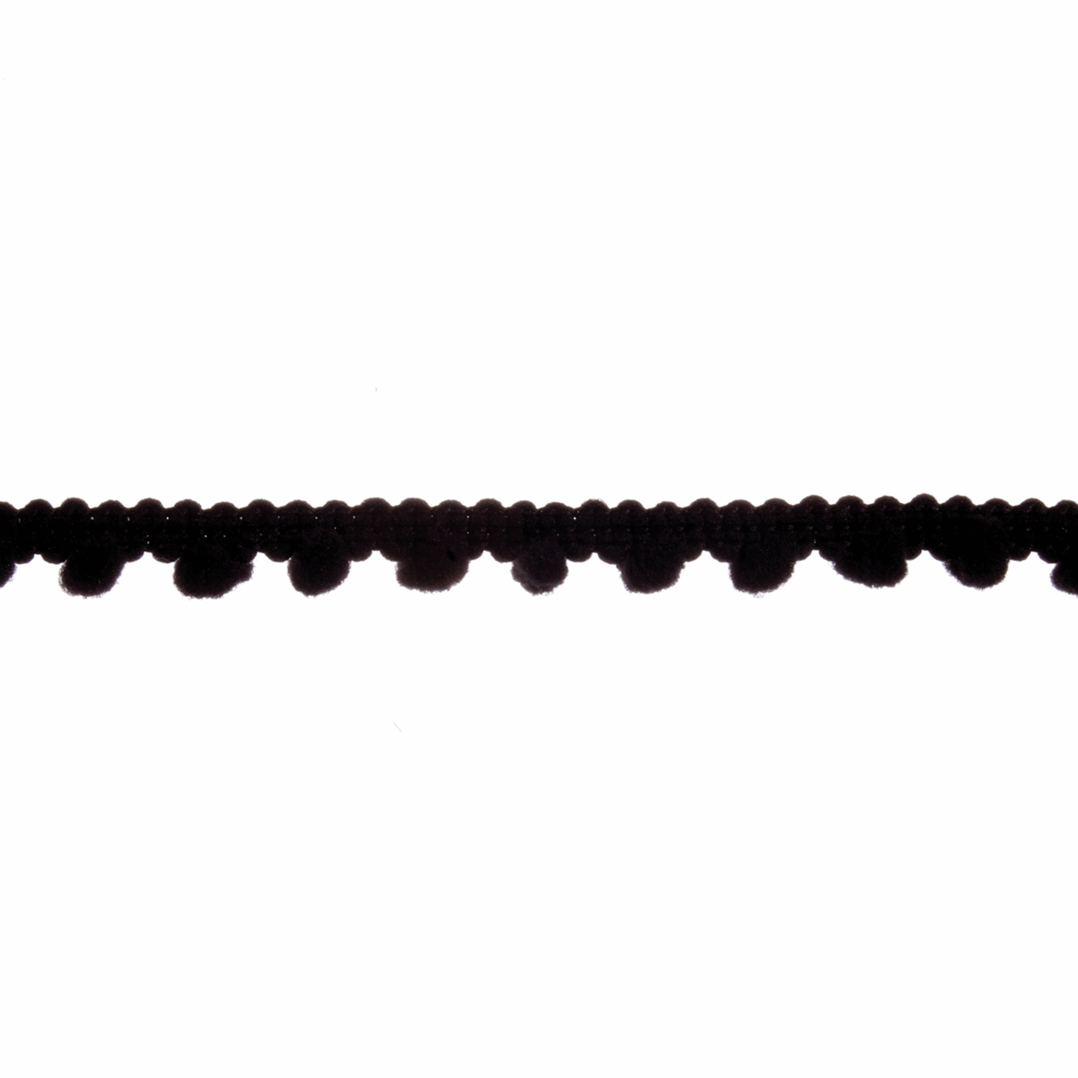 Trimits Small Black Pom Pom Trim Edging - 27.4m x 7mm (Full roll ...