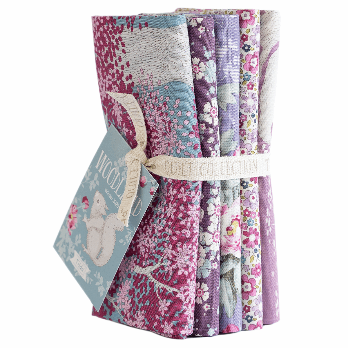 Tilda - Woodland Fat Quarter Bundle - 50 x 55cm - 5 Pieces - Lilac/Lav ...